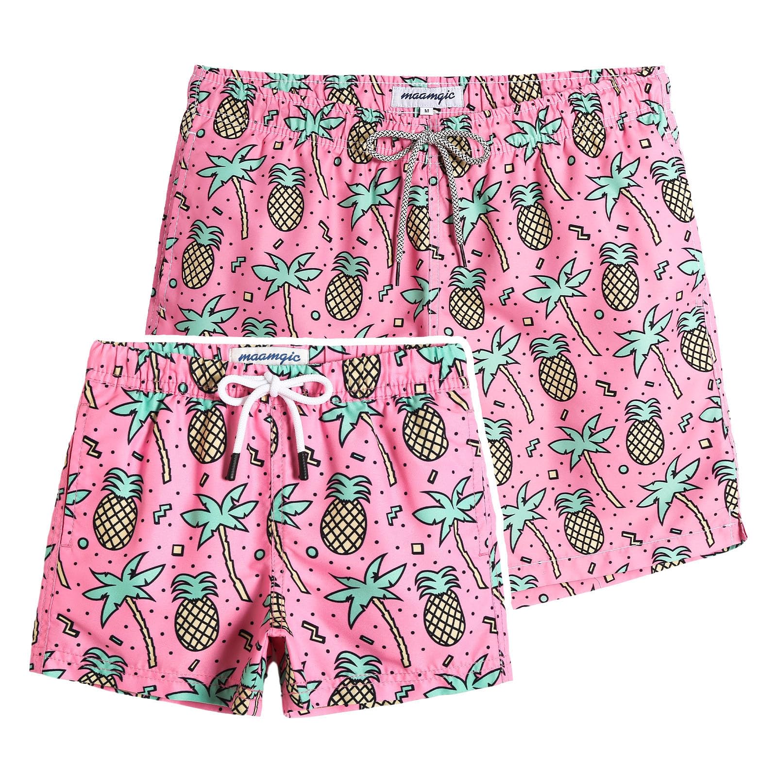 Amazon.com: maamgic Dad and Son Matching Swim Trunks Quick Dry Father ...