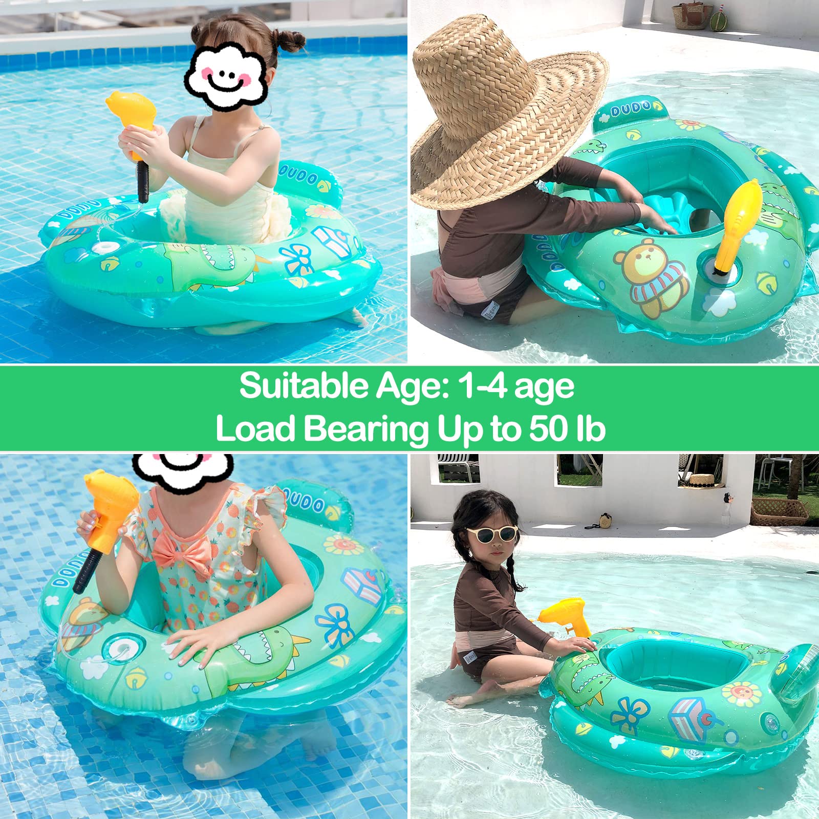 Snapklik.com : Baby Floats For Pool, Swimming Float Baby Inflatable Floater