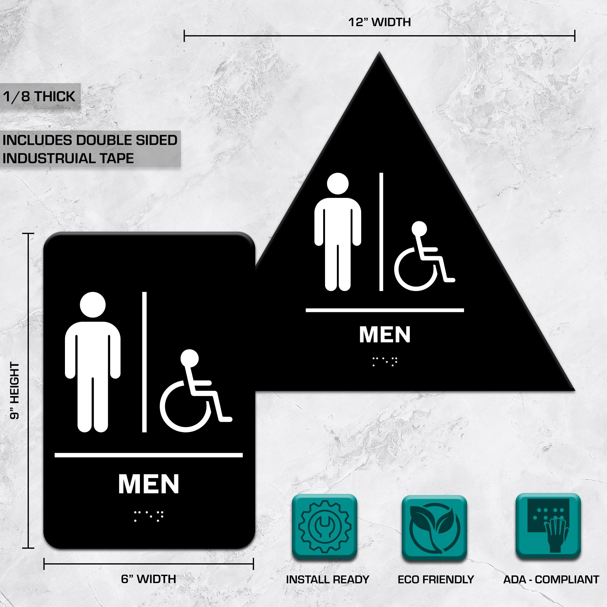 Handicap Bathroom Dimensions Ada Sign Small Or Single Public Restrooms