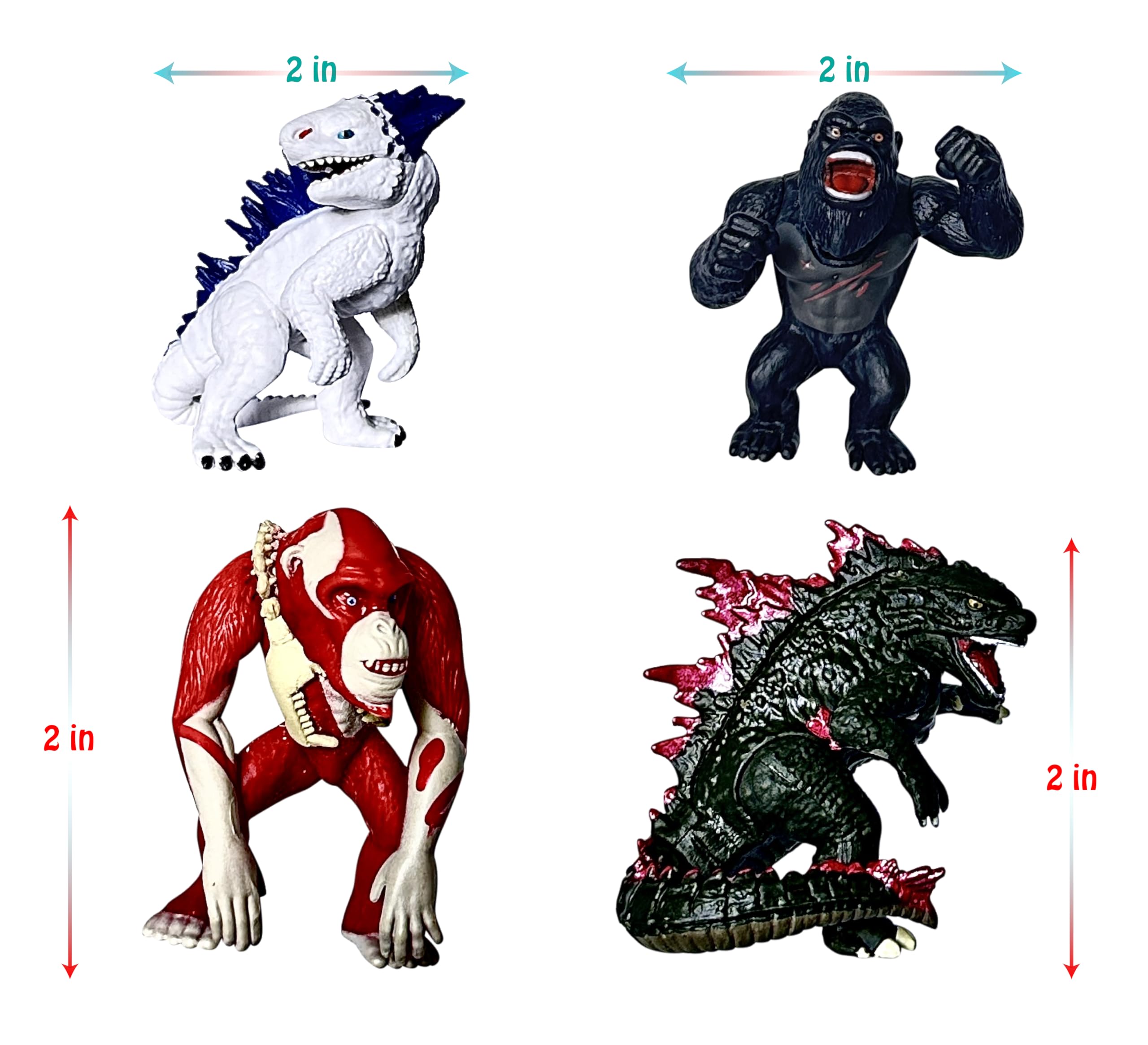 Snapklik.com : Set Of 5 Chibi Godzilla X Kong: The New Empire Toys ...