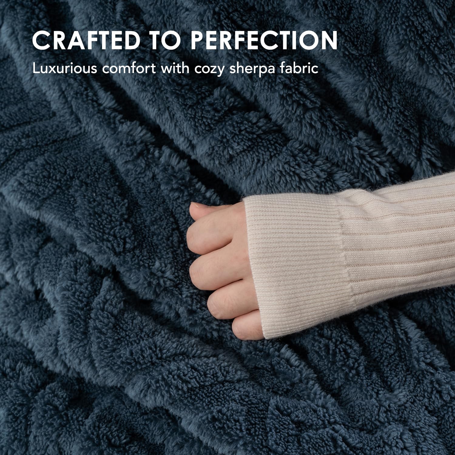 EVERGRACE Jacquard Boho Sherpa Fleece Throw Blanket for Couch, Super ...