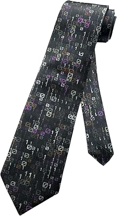 Corbata binaria para hombre con código informático y programador ...