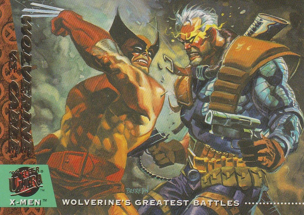 Amazon.com: Wolverine vs. Cable #145 (X-Men Fleer Ultra '94 Trading ...