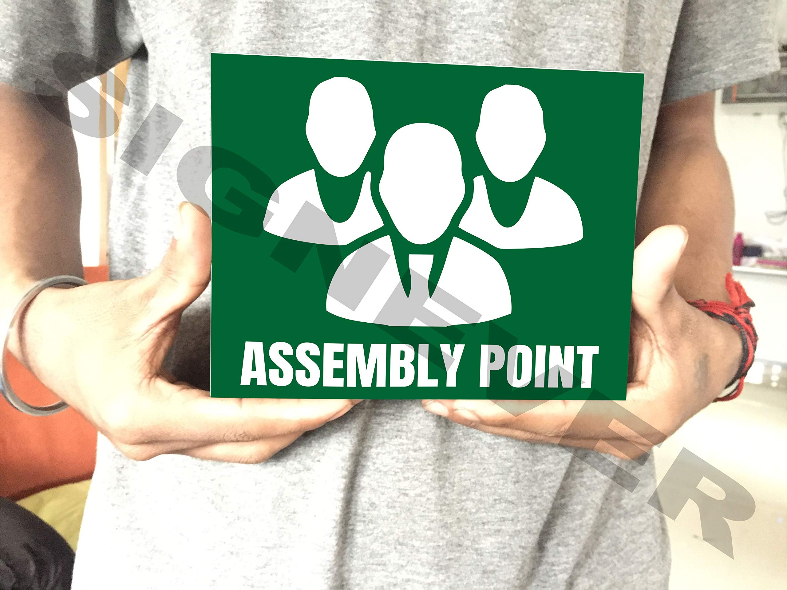 Buy SIGN EVER Assembly Point Sign Board For School College Office Bank ...