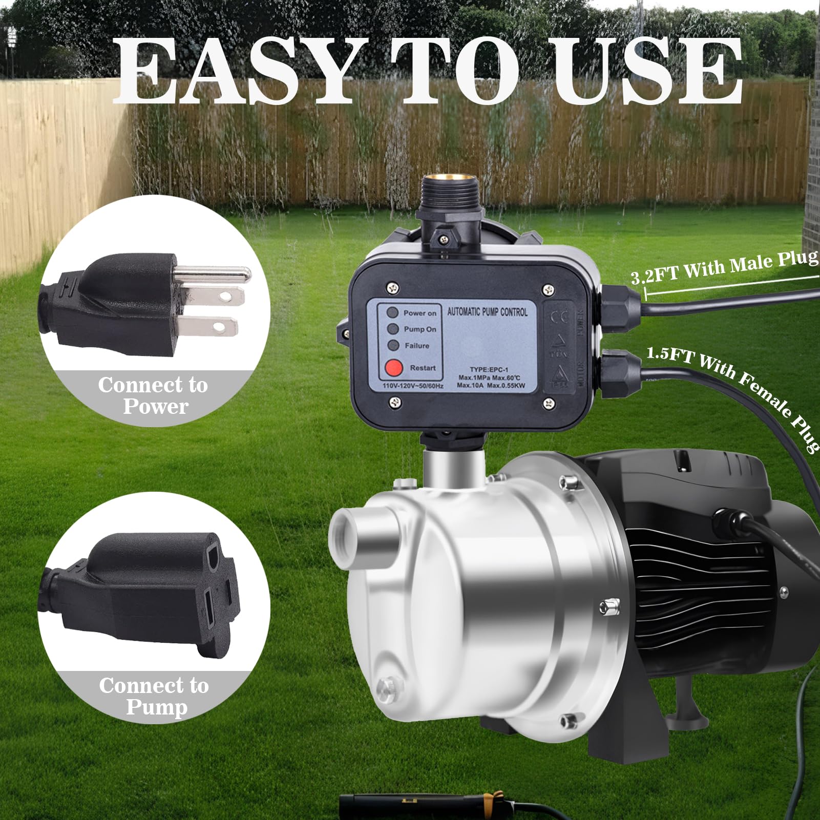 Snapklik.com : IP65 Automatic Water Pump ControllerWater Pump Pressure ...