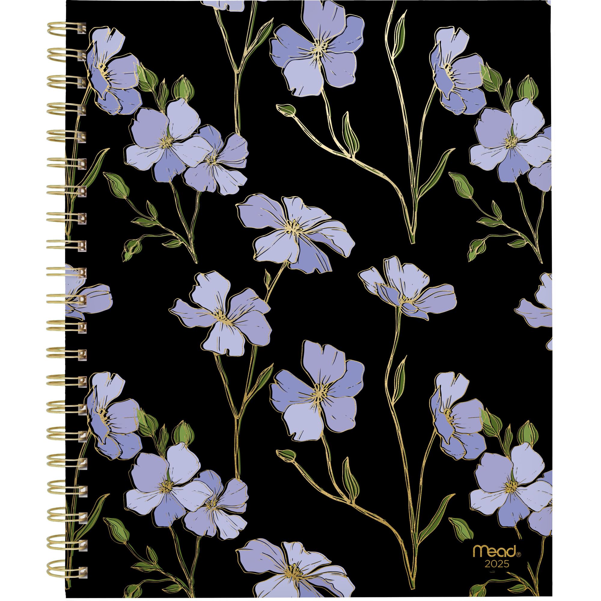 Mead 2025 Large Weekly/Monthly Planner, Cornflower, Hard Cover, 11" x 9 ...