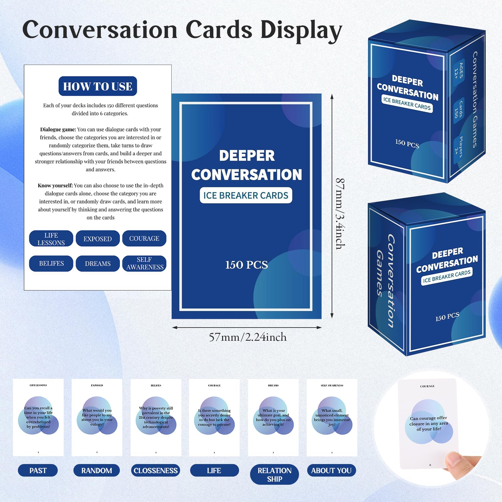 Snapklik.com : Poen Conversation Cards Games Deeper Talk Deck ...