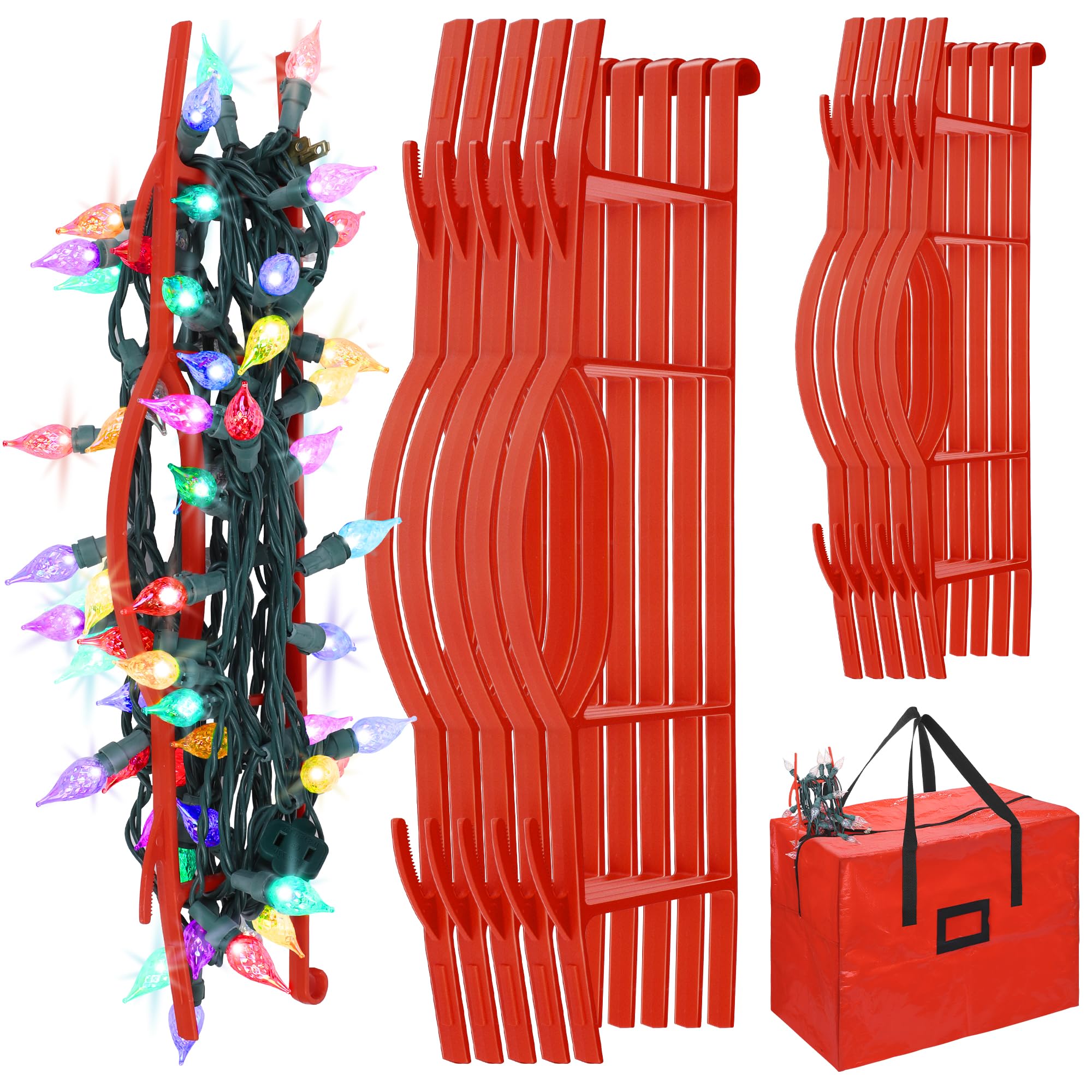 Amazon.com: RUODON 12 Pack Christmas Lights Storage Holders with ...