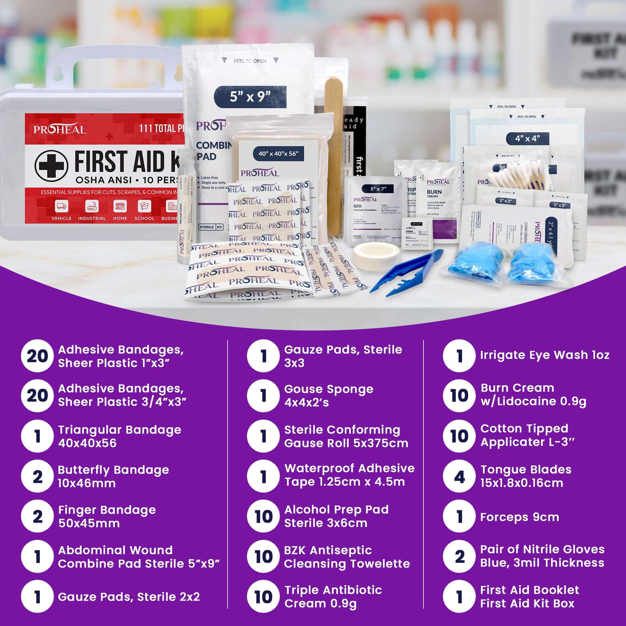 Snapklik.com : OSHA Compliant First Aid Kit - 10 Person, Type III, ANSI ...