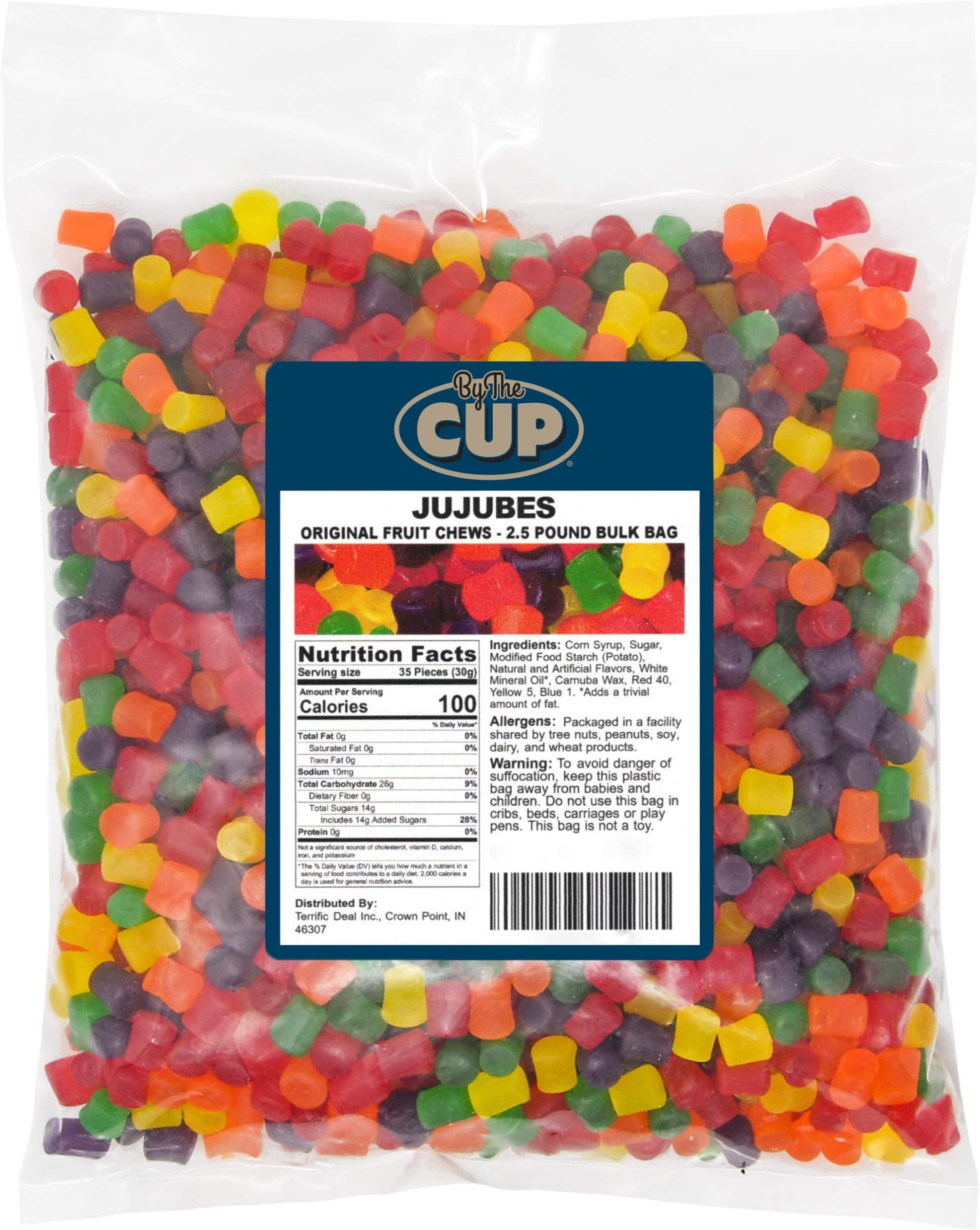 Amazon.com: Jujubees Original Fruit Chews (2 1/2 lb Bulk Bag) : Grocery ...
