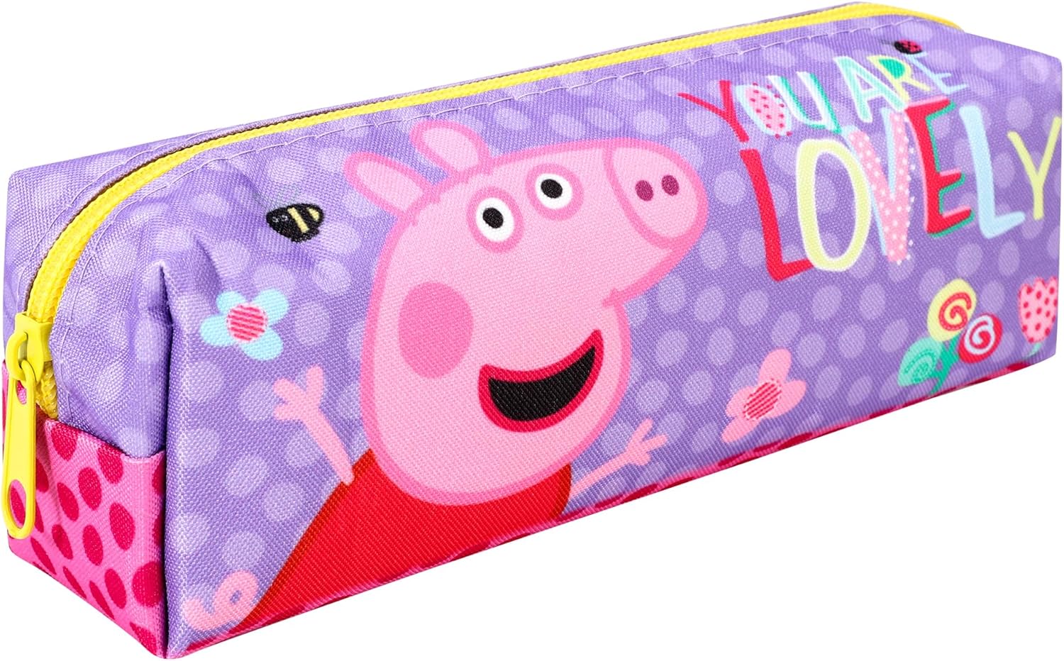 Quickdraw Pig Character Pencil Case Kids Zipped Pen Case Girls Pink ...