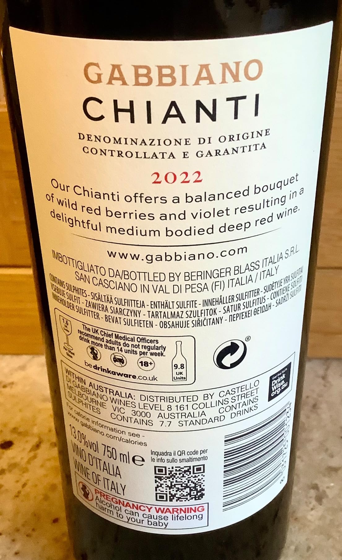 Castello Di Gabbiano Chianti DOCG Italian Red Wine 75cl, Packaging may ...