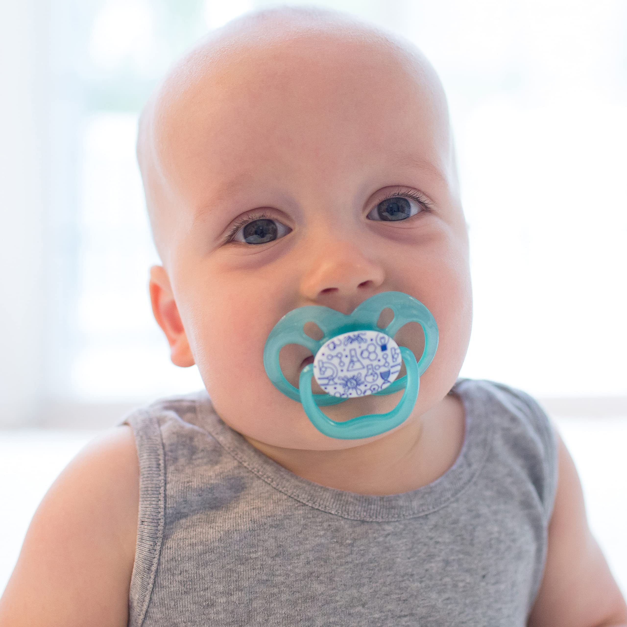 Snapklik.com : Dr. Browns Advantage 100% Silicone Baby Paci Symmetrical ...