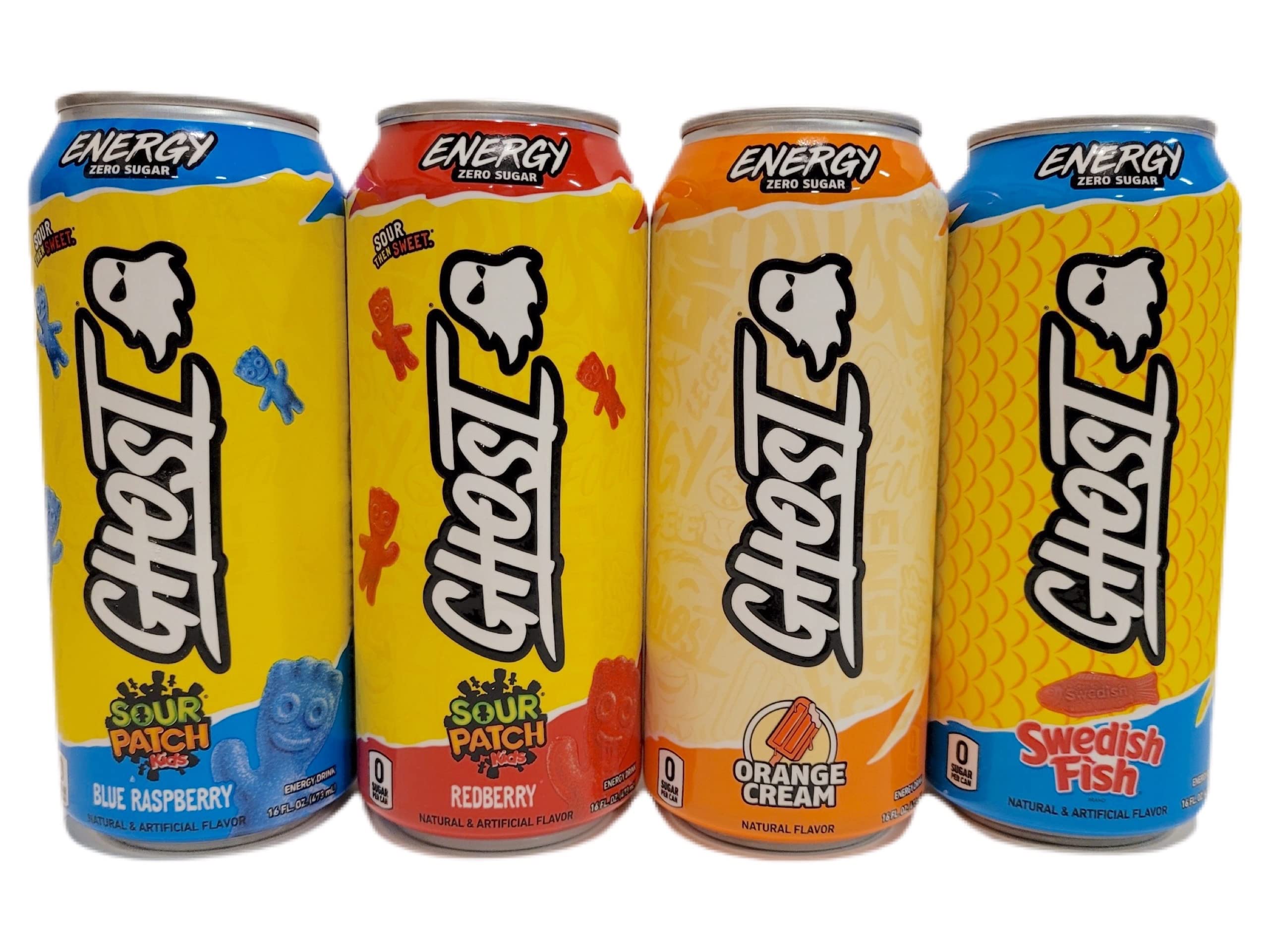 Ghost Energy Drink Cans Variety Pack Four Flavors Included Orange ...