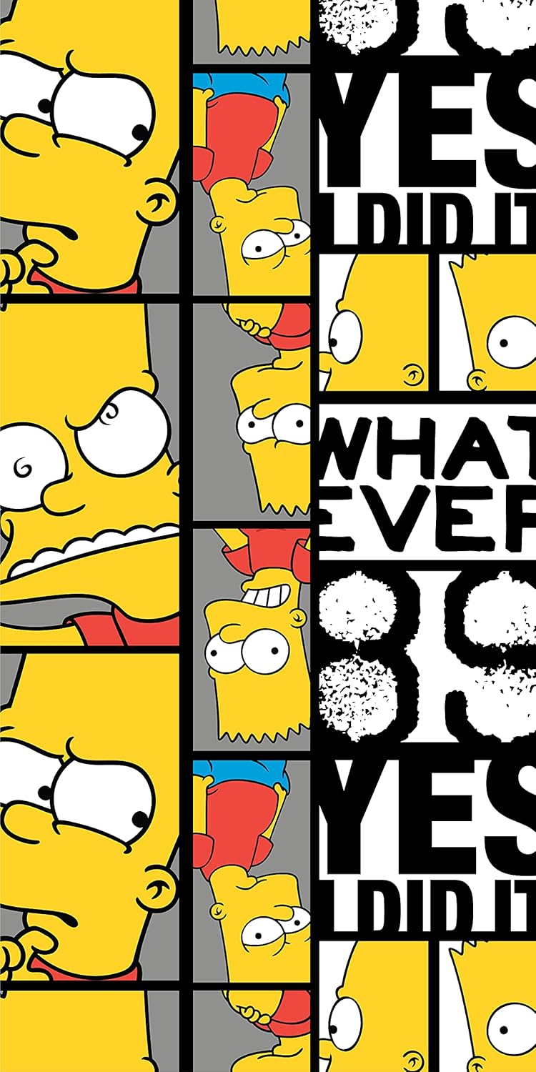 The Simpsons Bart Whatever Emotions Strandbadetuch : Amazon.de: Küche ...