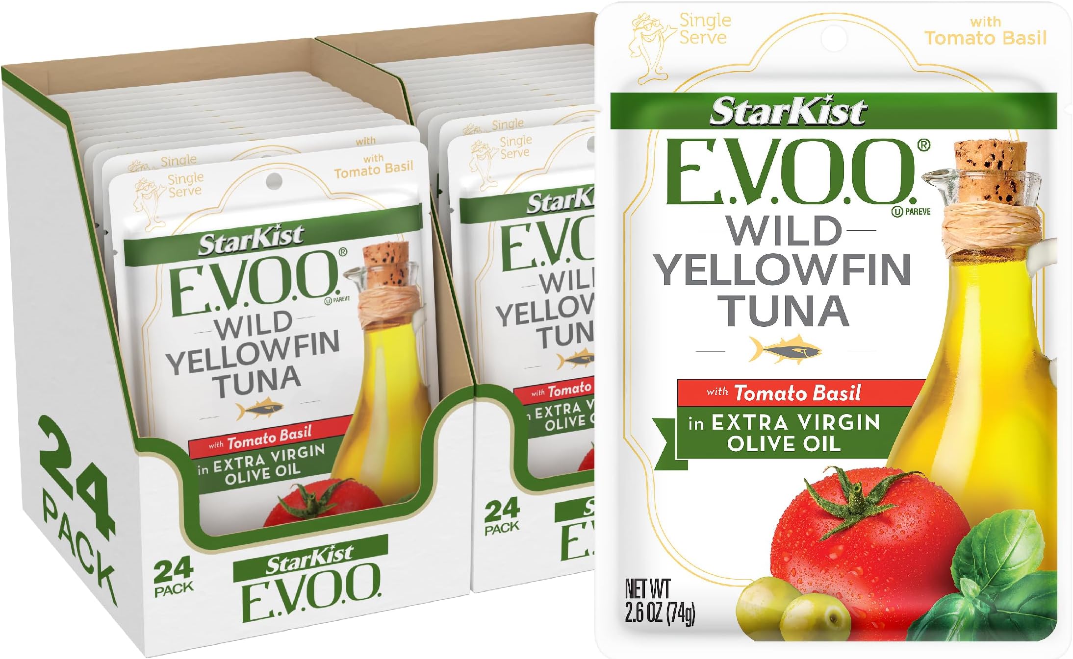 Amazon.com : StarKist E.V.O.O. Solid Yellowfin Tuna with Lemon Dill and ...