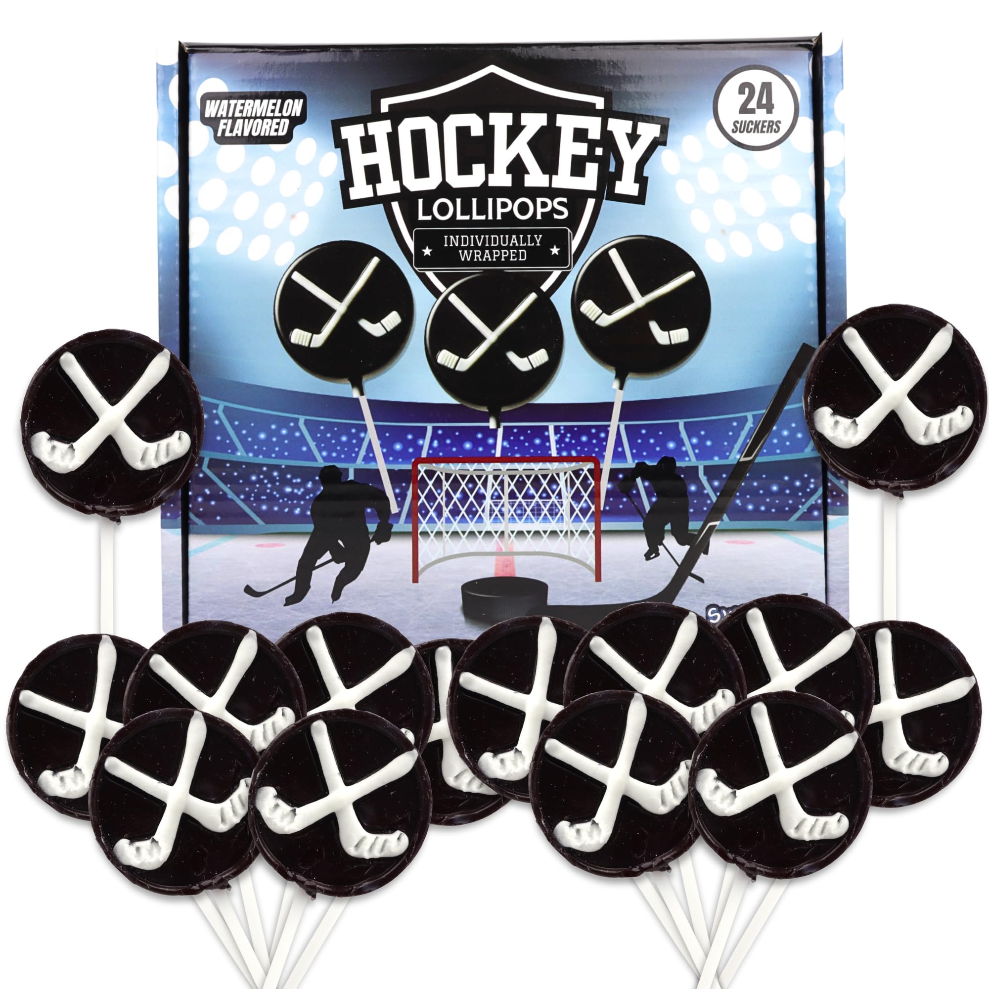 Snapklik.com : Hockey Puck Lollipops, Individually Wrapped Suckers, End ...