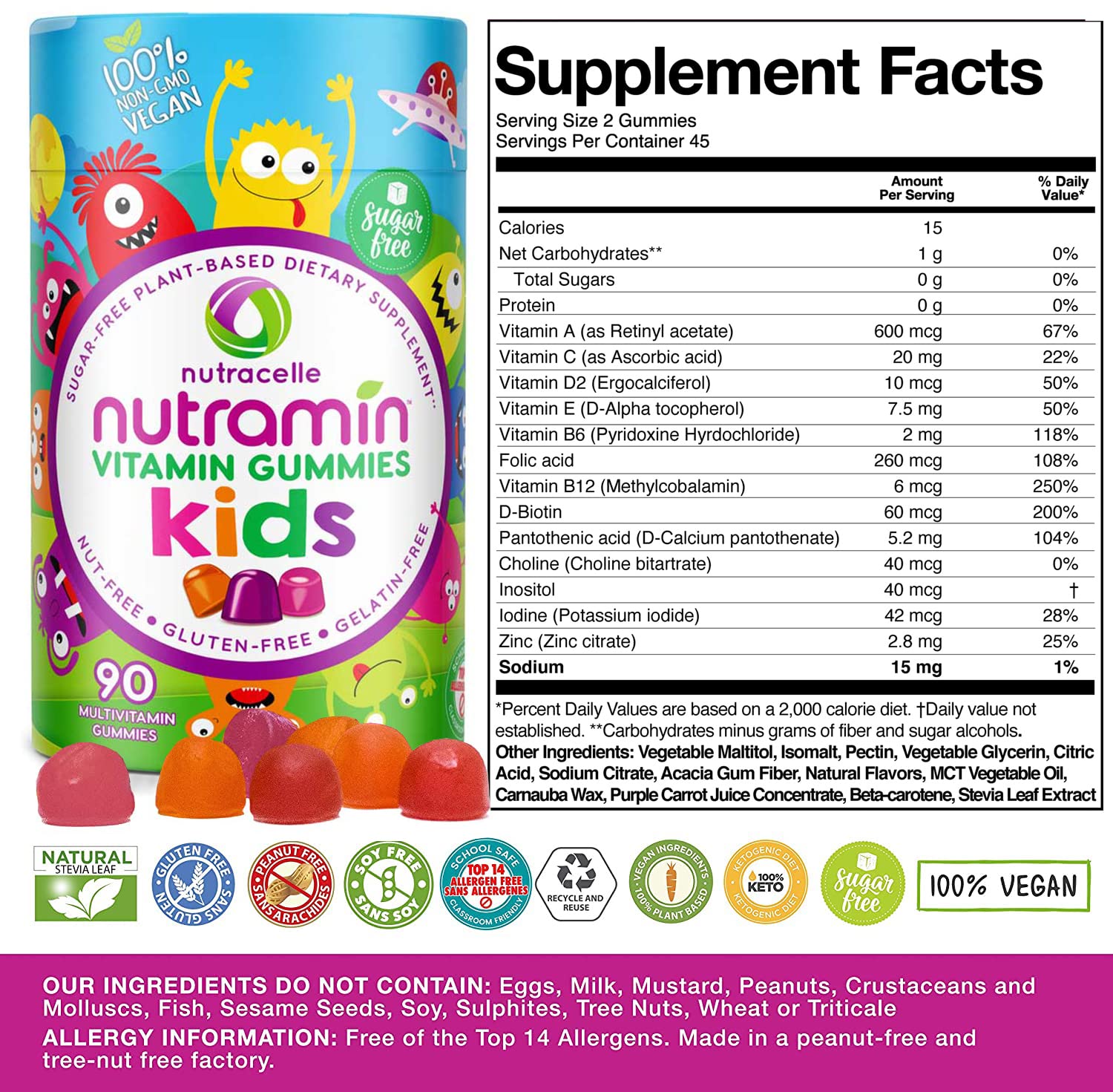 Snapklik.com : Nutracelle NUTRAMIN Sugar-Free, Allergen-Free & Vegan ...