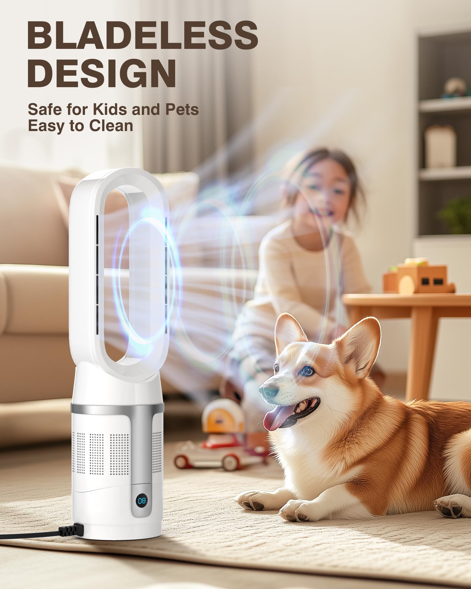 Snapklik.com : PYY Bladeless Heater And Fan Combo - 1400W Space Heater ...