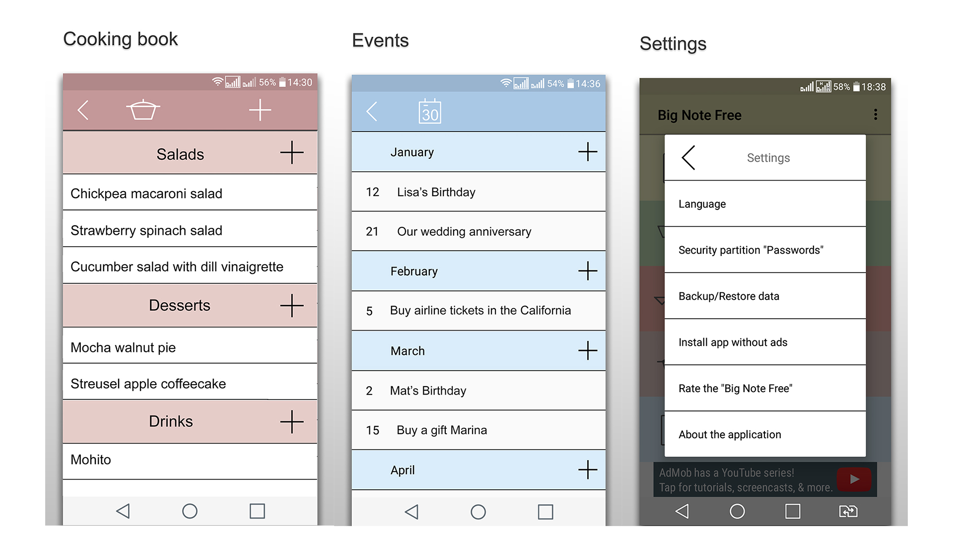 Big Note Free - Notepad / database - App on Amazon Appstore