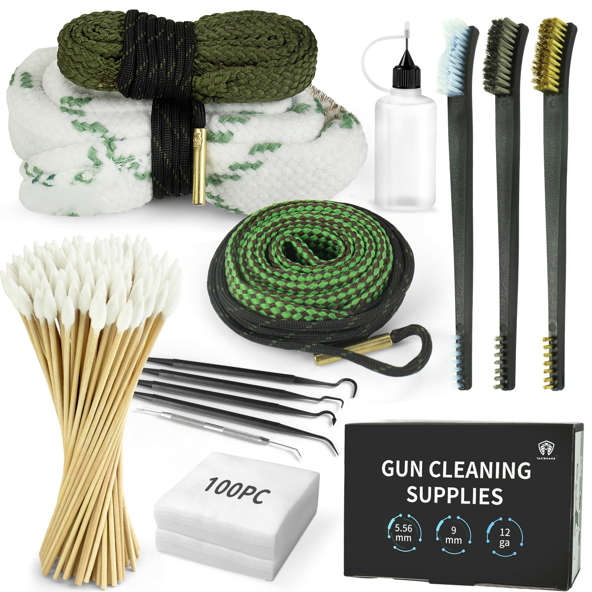 Amazon.com : Tacsnake Bore Cleaner Gun Cleaning Kit for 12Ga / 5.56 ...