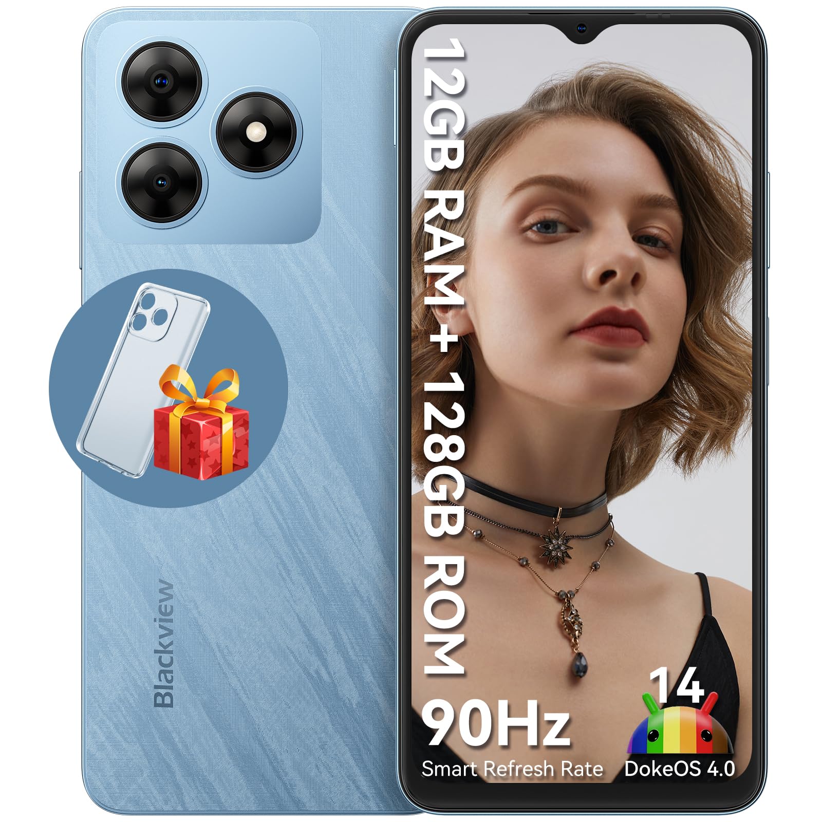 Blackview WAVE 8 Mobile Phones, Android 14 Phone, 12GB+ 128GB/2TB, 6.56 ...