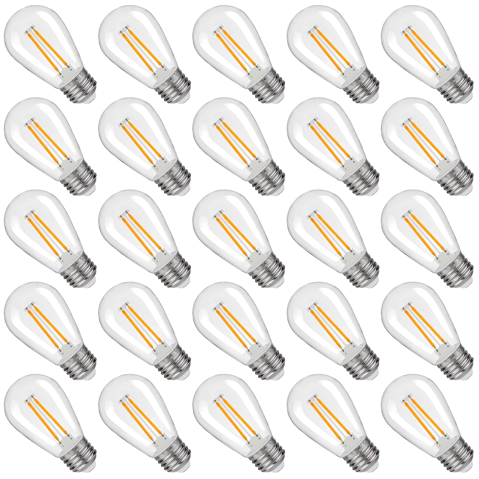 S14 Replacement LED Light Bulbs, Shatterproof & Waterproof 2W S14 LED ...