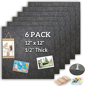 Amazon.com : Large Gray Felt Pinboard Bulletin Boards Pegboard Wall ...