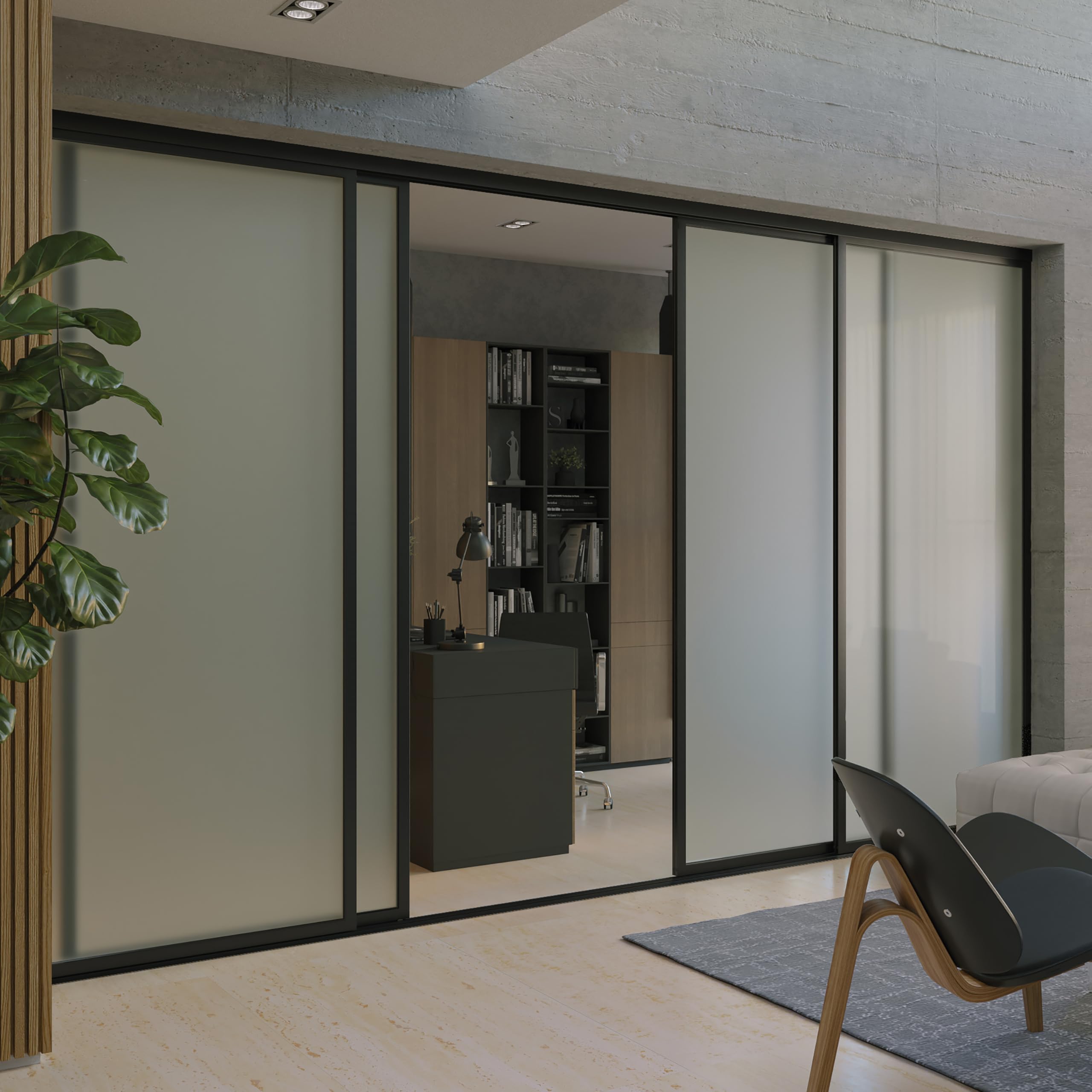 Amazon.com - Doors 55 Glass Room Divider Panel and Partition Wall ...