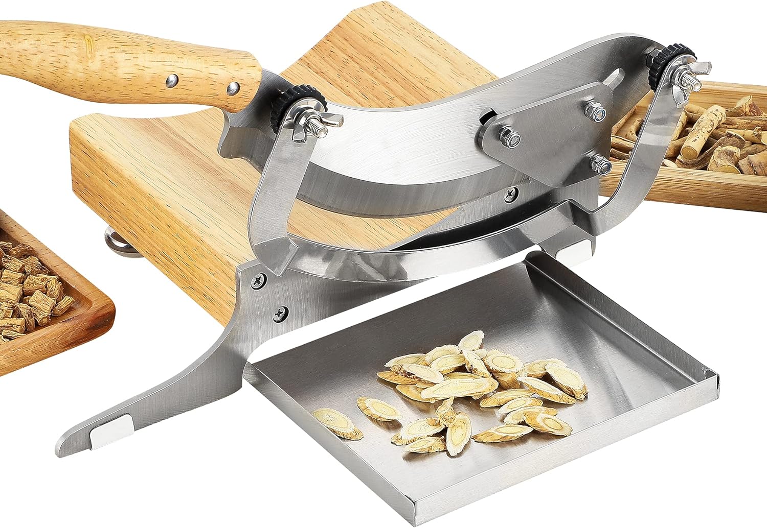 CGOLDENWALL Chinese Medicine Slicer Manual Radiused Bil Slicer, with ...