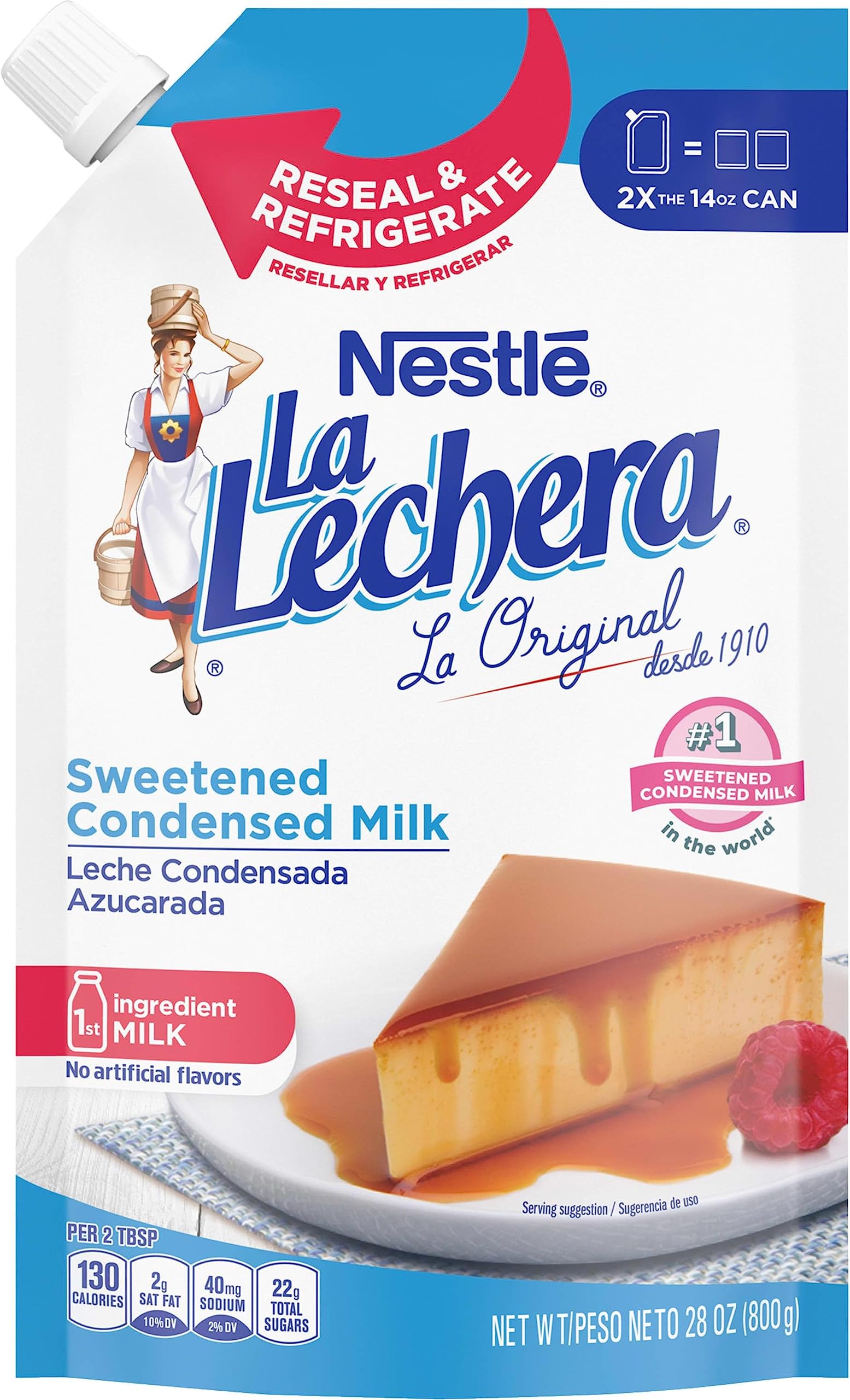 Amazon.com : Nestle La Lechera Sweetened Condensed Milk, 28 Oz Squeeze ...