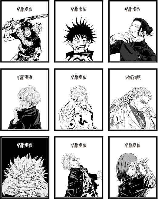 Bigwig Prints Jujutsu Kaisen Poster Set - Manga Art Anime Wall, JJk ...