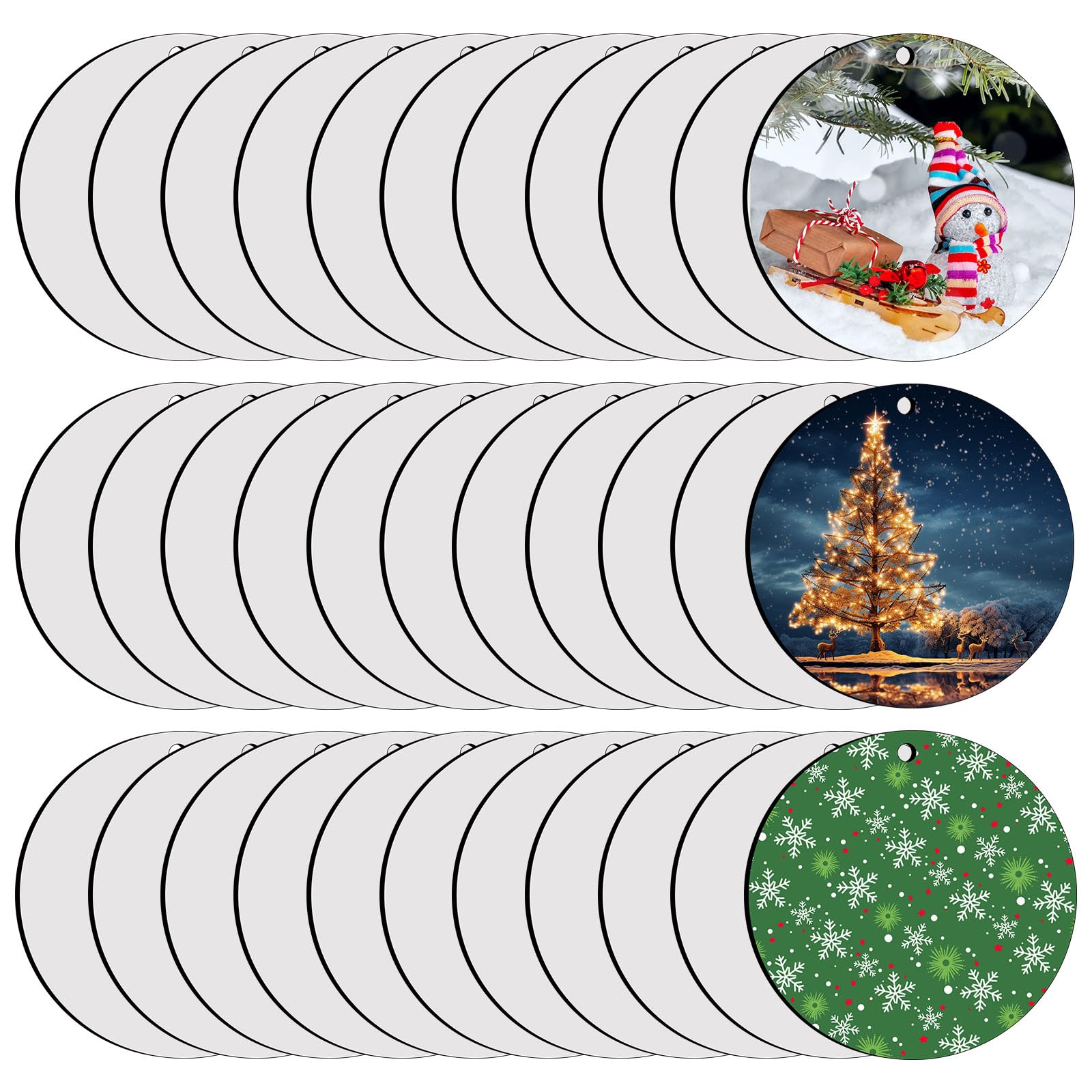 Amazon.com: 33 Pcs 2.75 inch Sublimation Keychains Blanks Round MDF ...