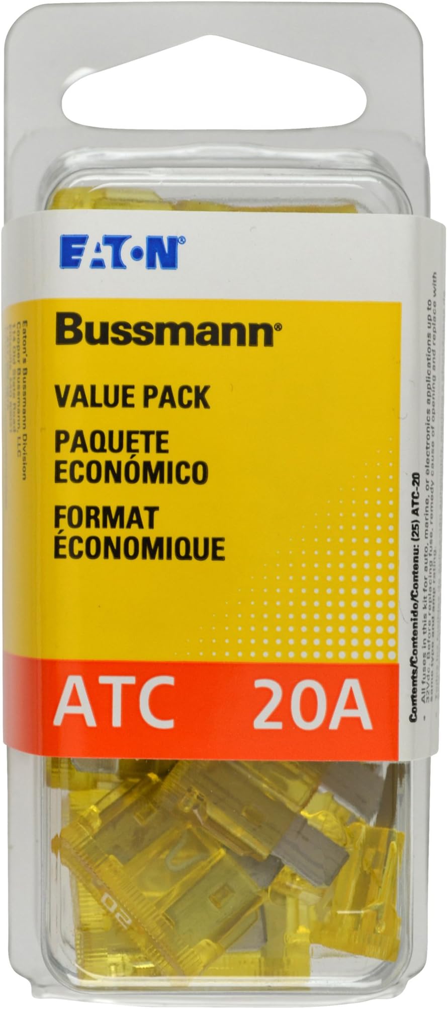 Amazon.com: Bussmann (VP/ATC-20-RP) Yellow 20 Amp 32V Fast Acting ATC ...