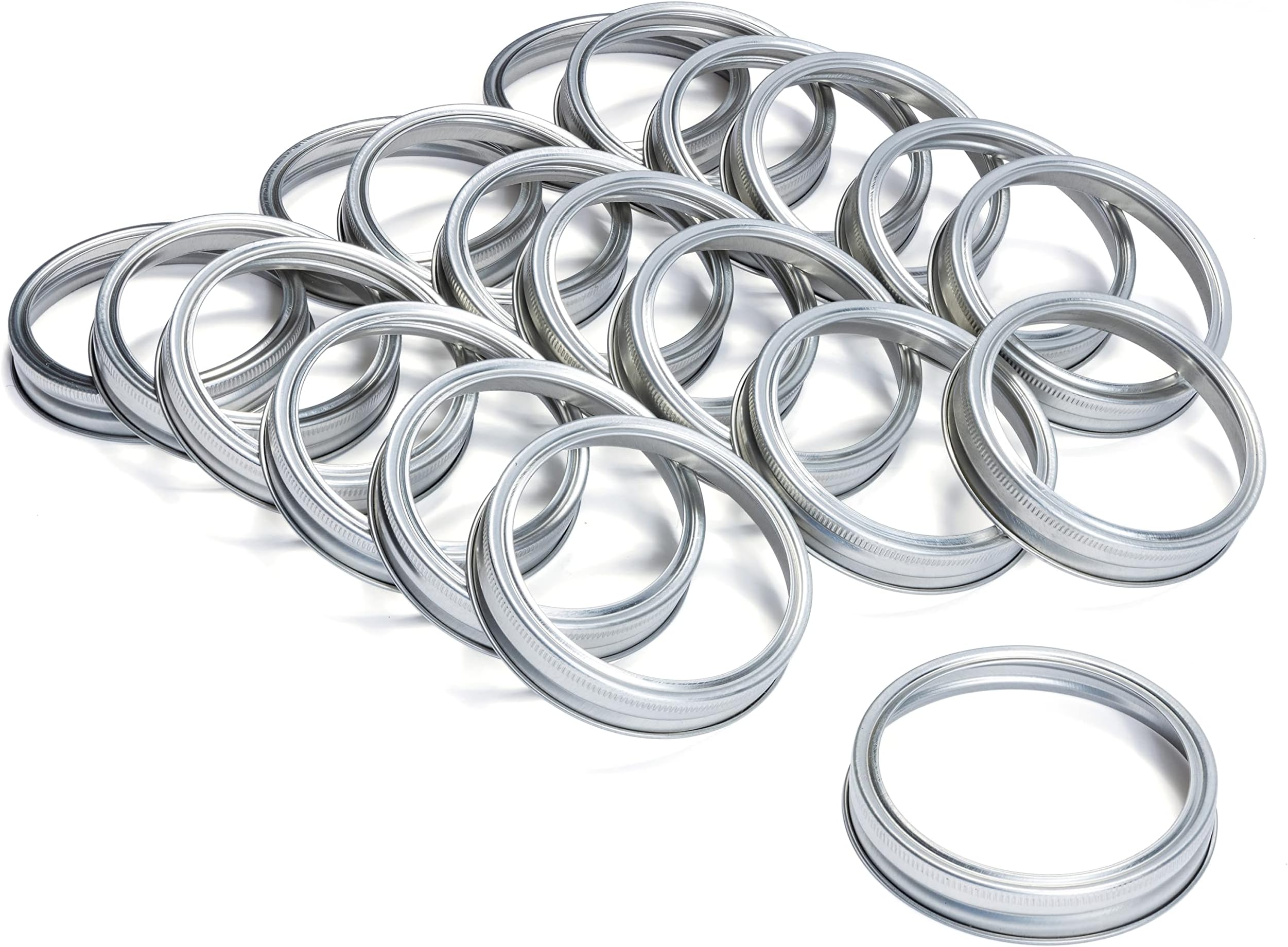 Amazon.com: SNERTZ 50 Pcs Wide Mouth Silver Canning Jar Rings 86mm Rust ...