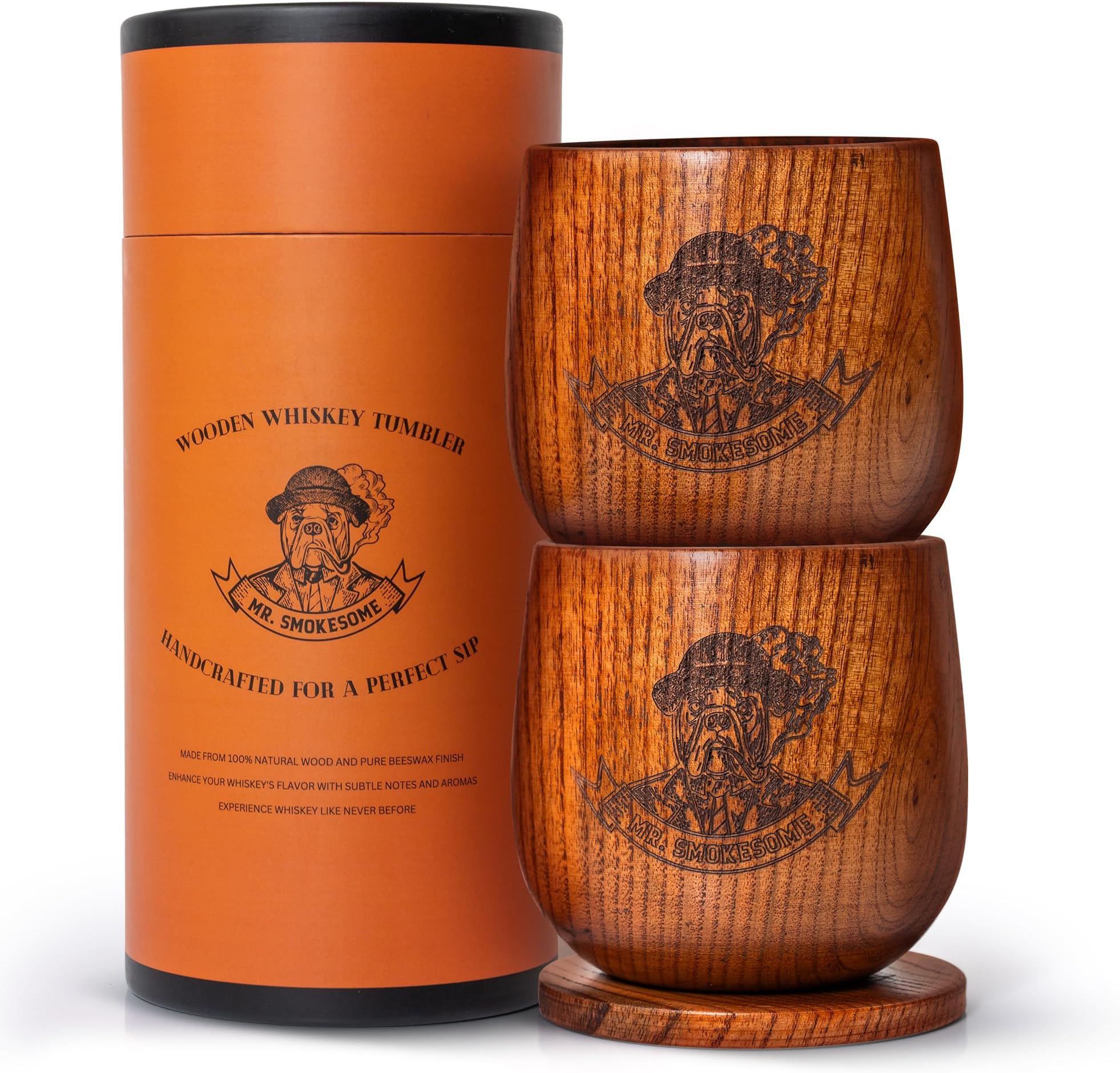 Amazon.com | Whiskey Grail - The Mash Bill - Wooden Whiskey Cup ...
