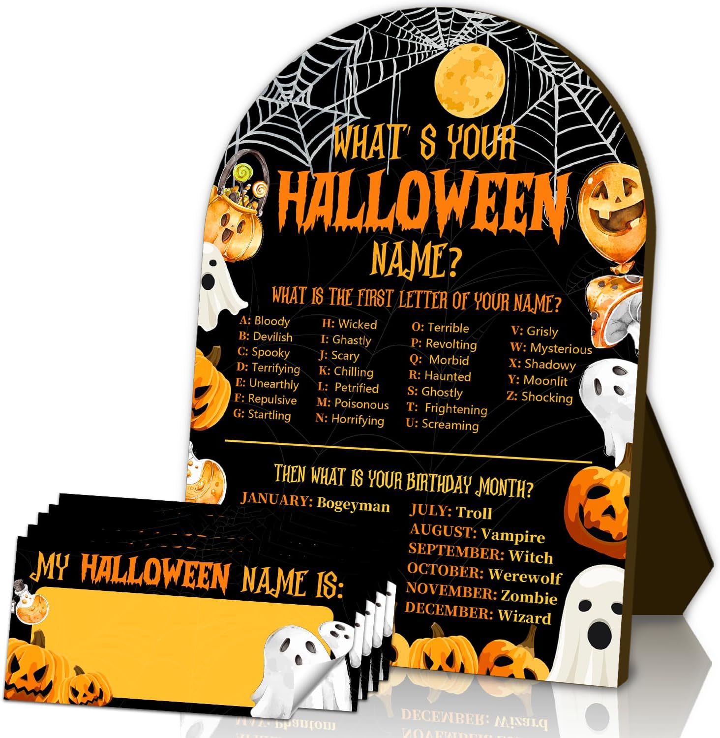 What's Your Halloween Name Game Set, Halloween Family Party And Baby ...
