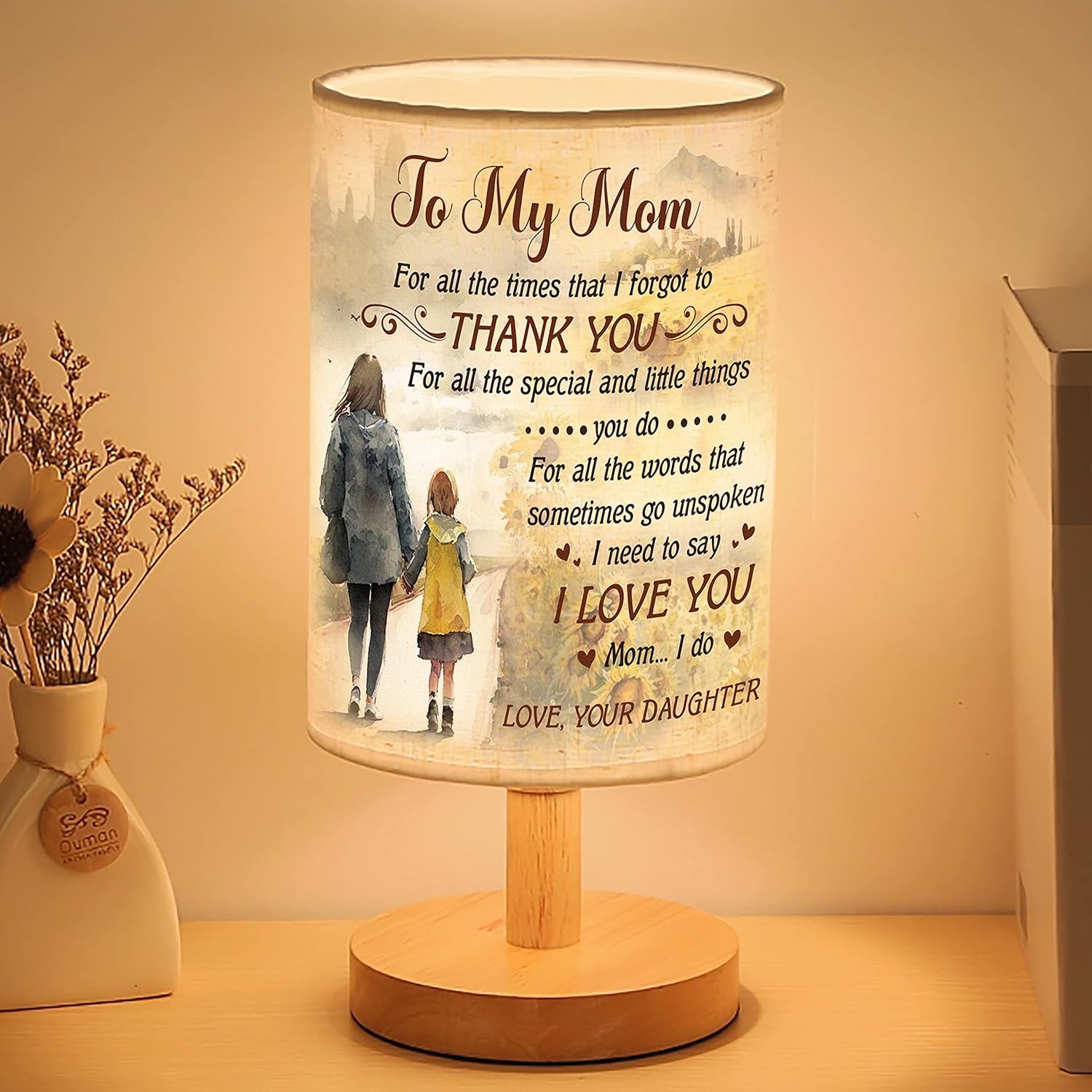 Mom Table Lamp Gifts for Mom from Daughter, Mother Daughter Lamp Mom ...