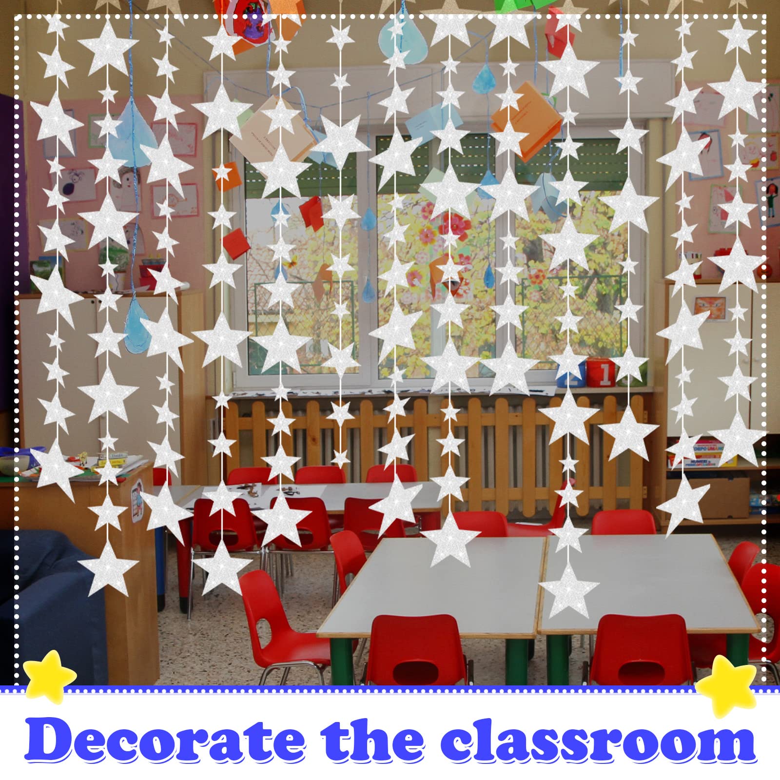 Snapklik.com : Ctosree 256 Pieces Glitter Star Cutouts Paper Stars ...