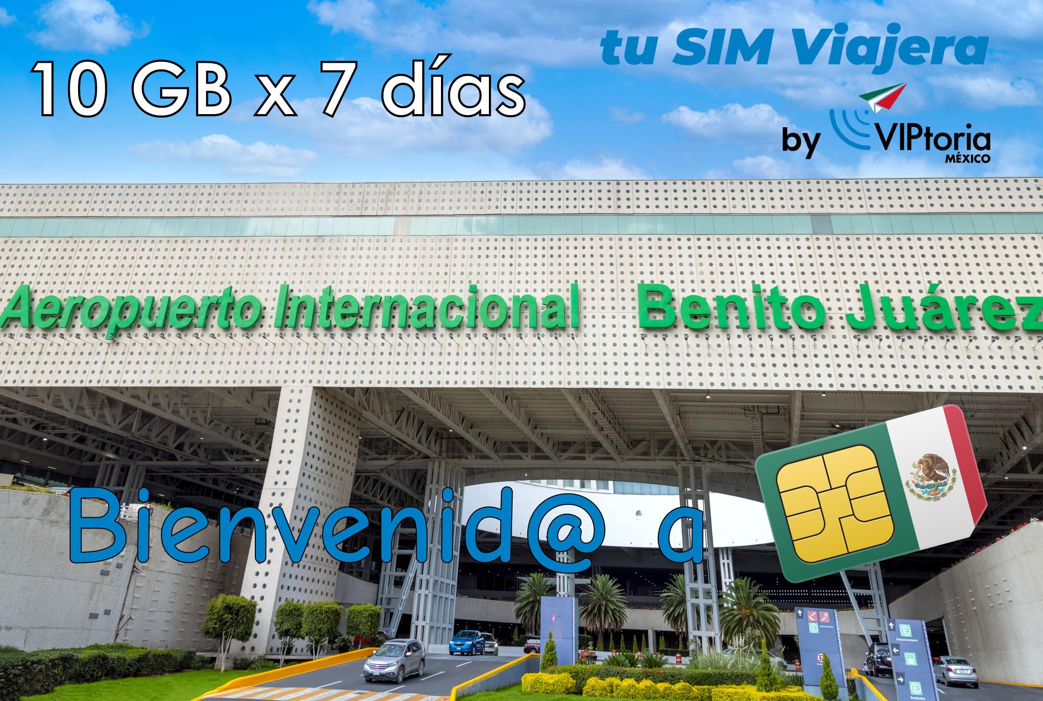 VIPtoria – SIM Card for Travelers – MEXICO – 10 GB x 7 days – BigaMart