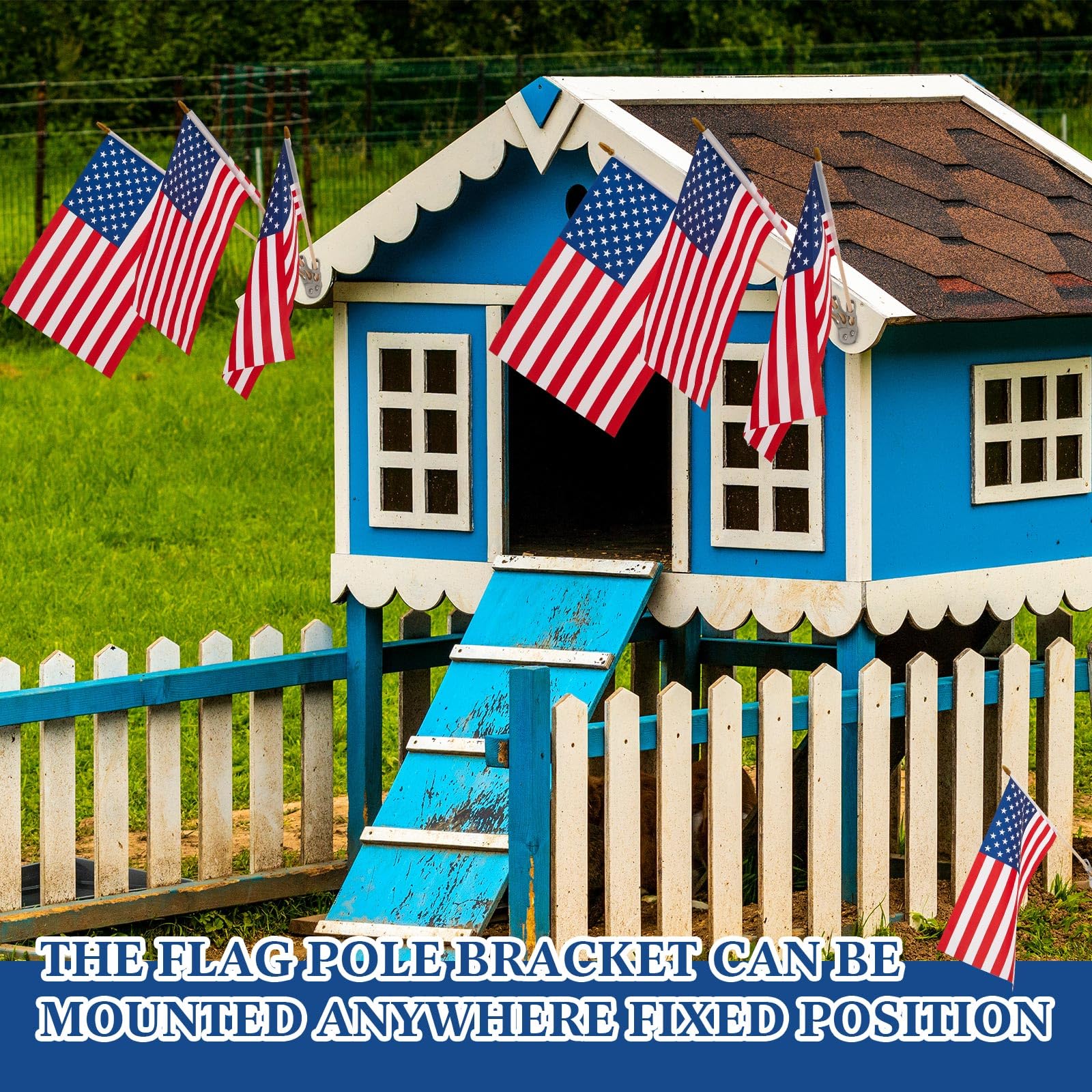Snapklik.com : 2 Pcs 3 Hole Flag Holders Small Flag Holders Bracket For ...