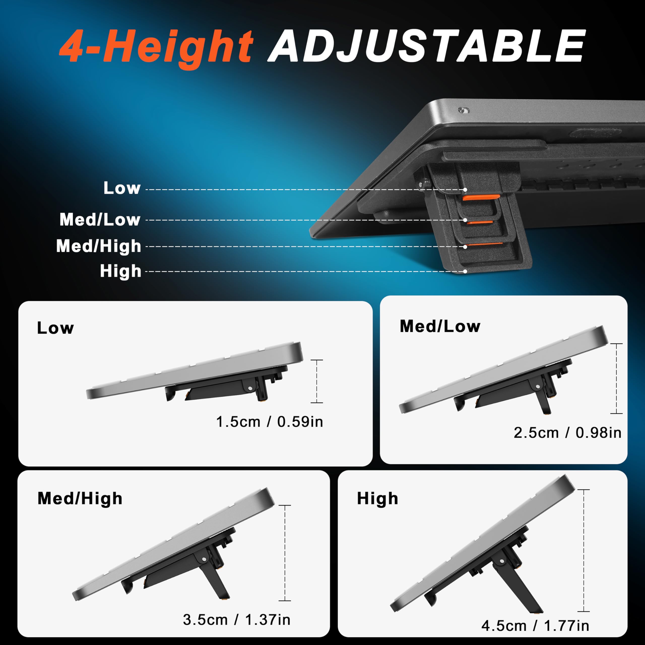 Snapklik.com : MEKASS Computer Keyboard Stand For Desktop, Adjustable ...