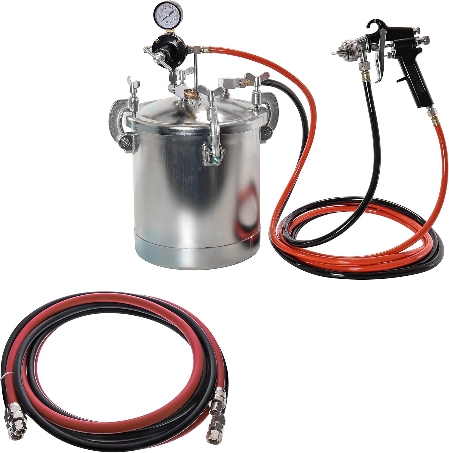 Amazon.com: TCP Global Pressure Tank Paint Spray Gun with 1.5 Mm Nozzle ...