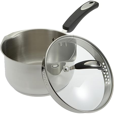 Amazon.com: Oneida Cook N' Pour Stainless Steel 3-1/2-Quart Sauce Pan ...
