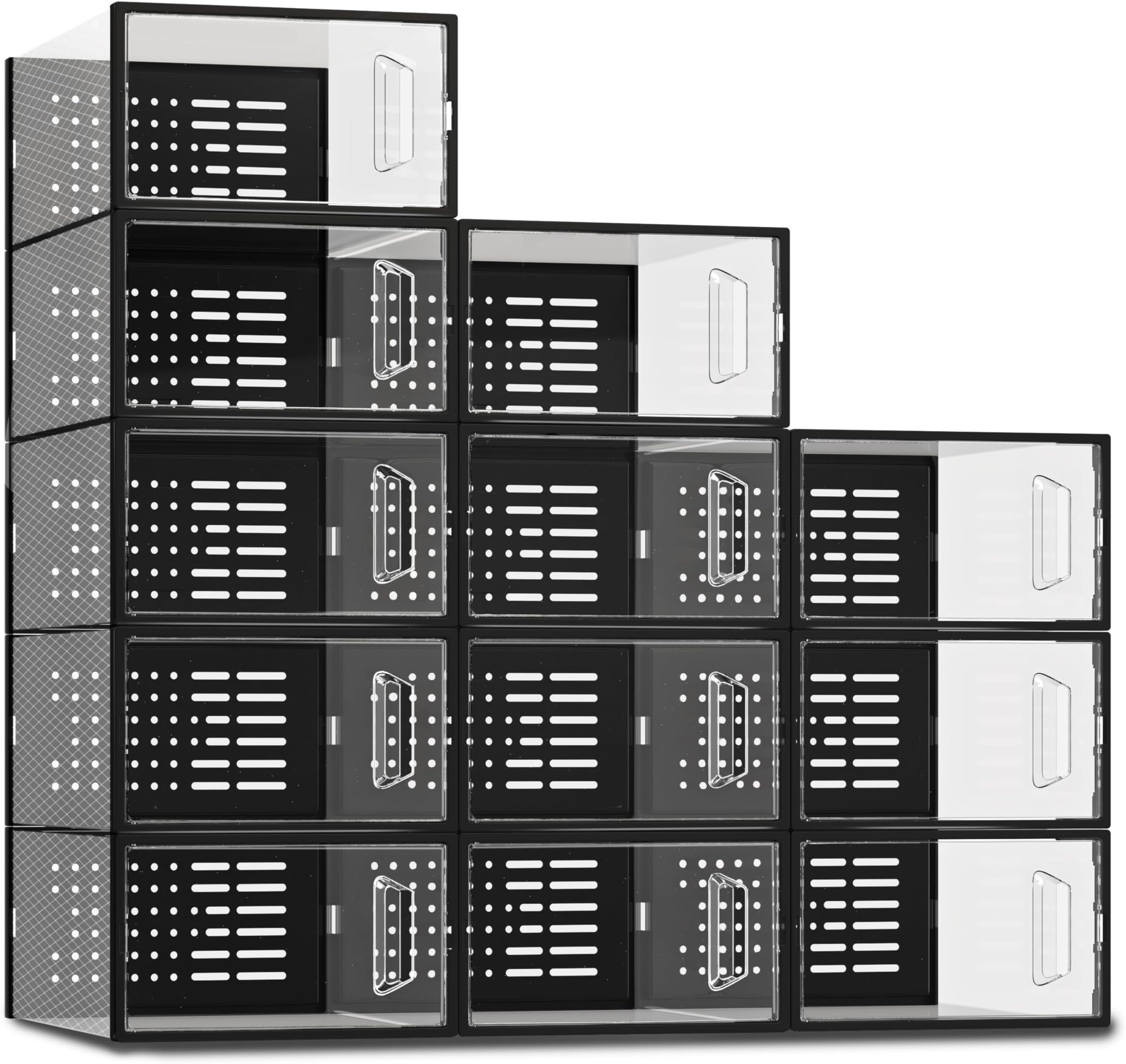 Amazon.com: SEE SPRING Large 12 Pack New Stackable Shoe Storage Box ...