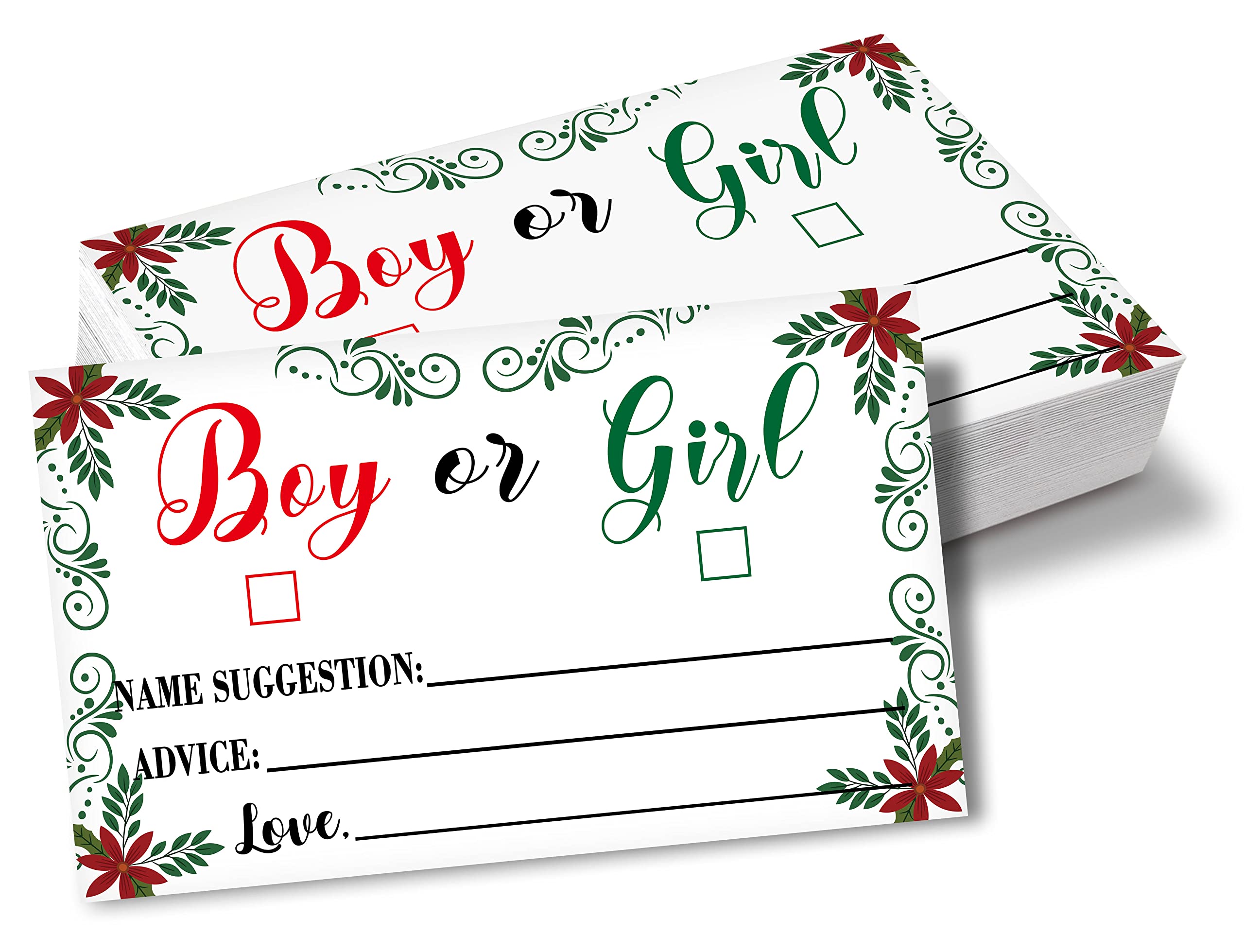 Buy Gender Reveal Games, Christmas Themed Gender Reveal Voting Cards ...