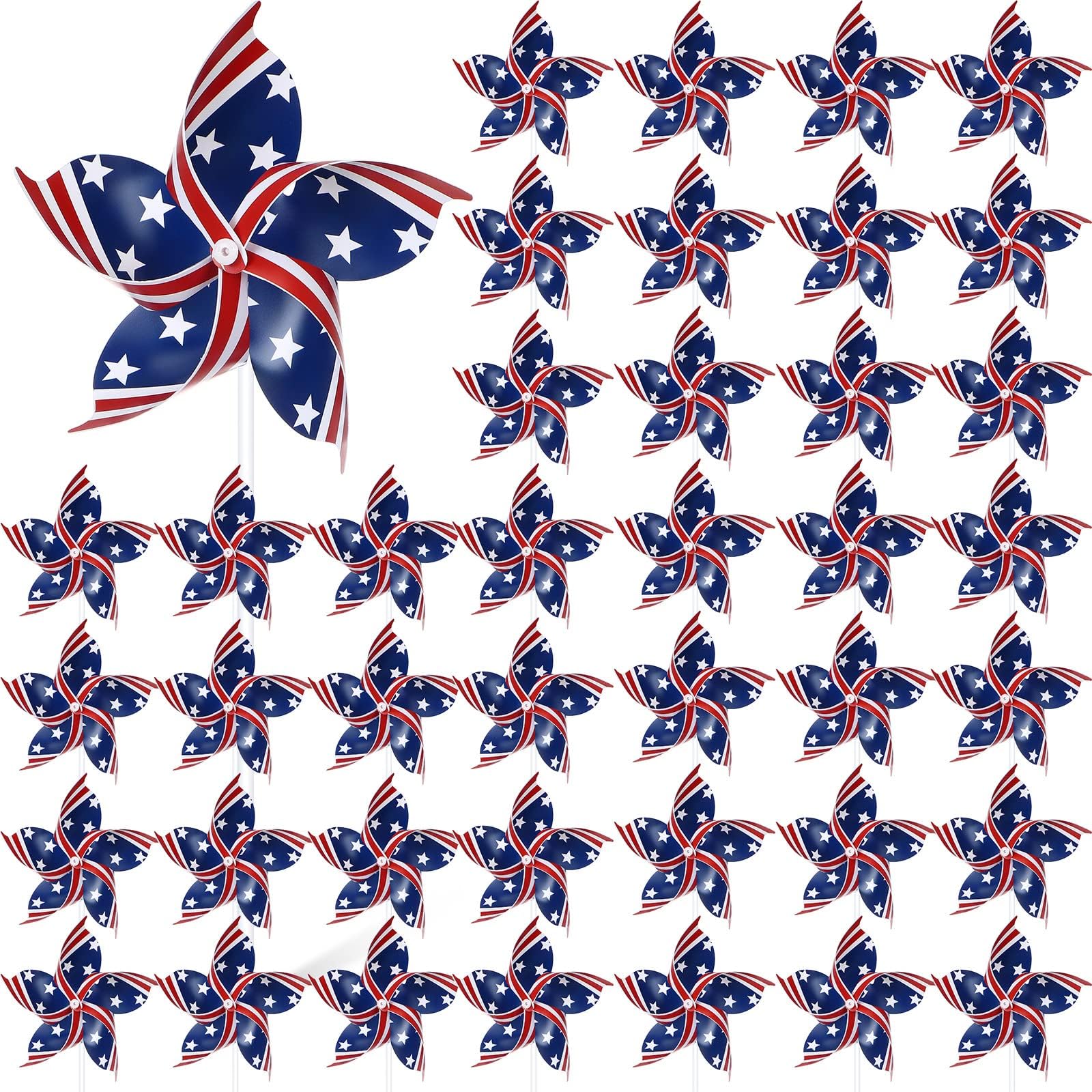 Amazon.com: 80 Pcs American Flag Patriotic Pinwheels 4th of July Decor ...