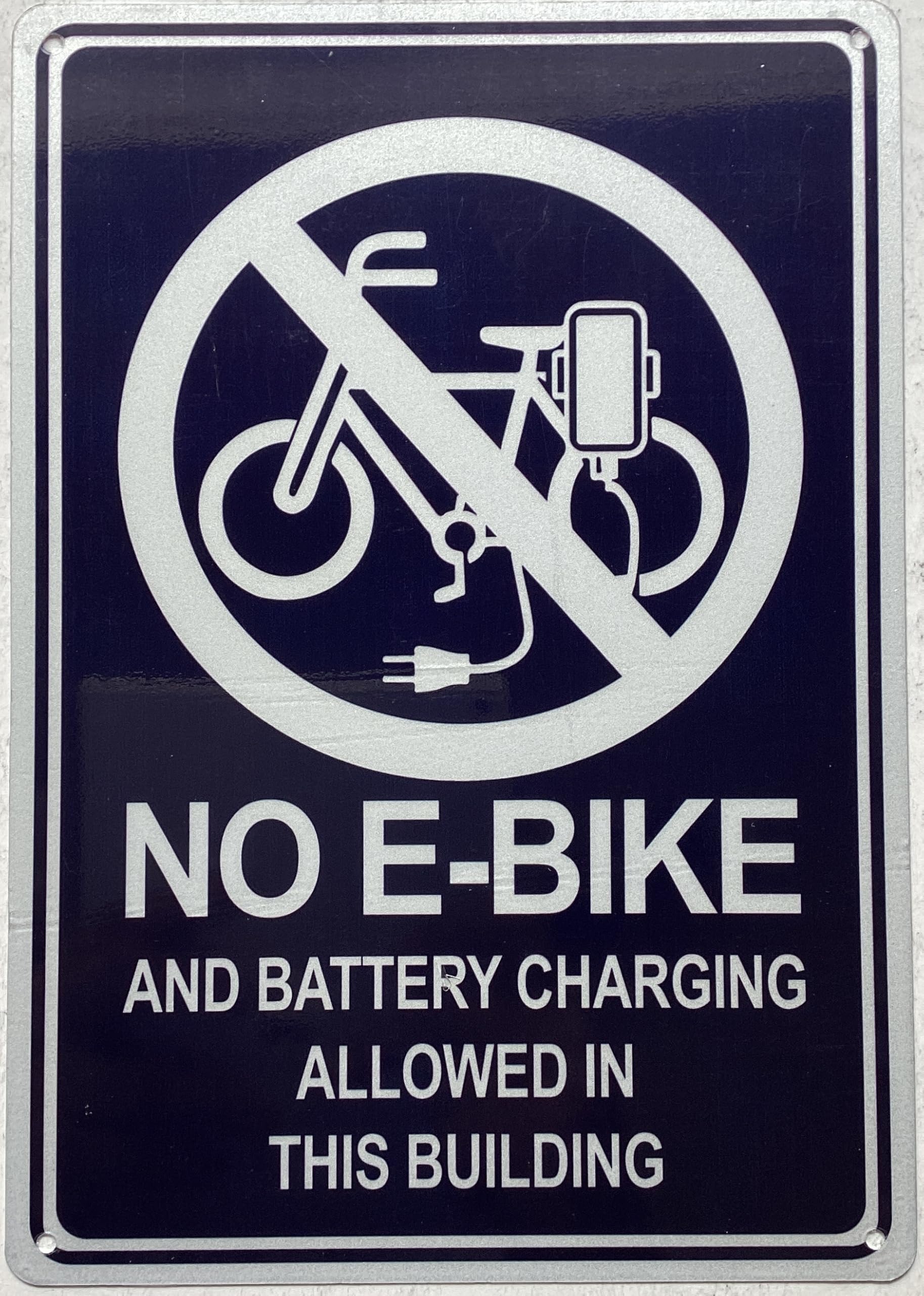 Amazon.com: NO E-BIKE AND BATTERY CHARGING ALLOWED IN THIS BUILDING ...