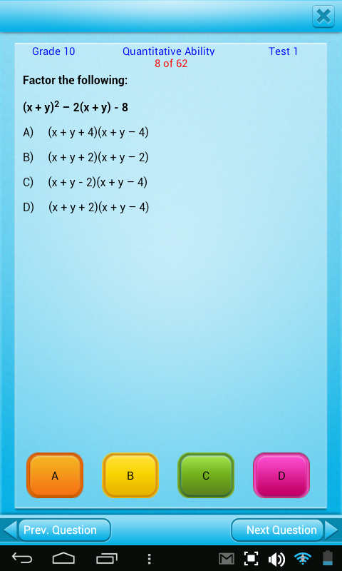 QVprep 10th grade Quantitative Maths Verbal English Ability Practice ...