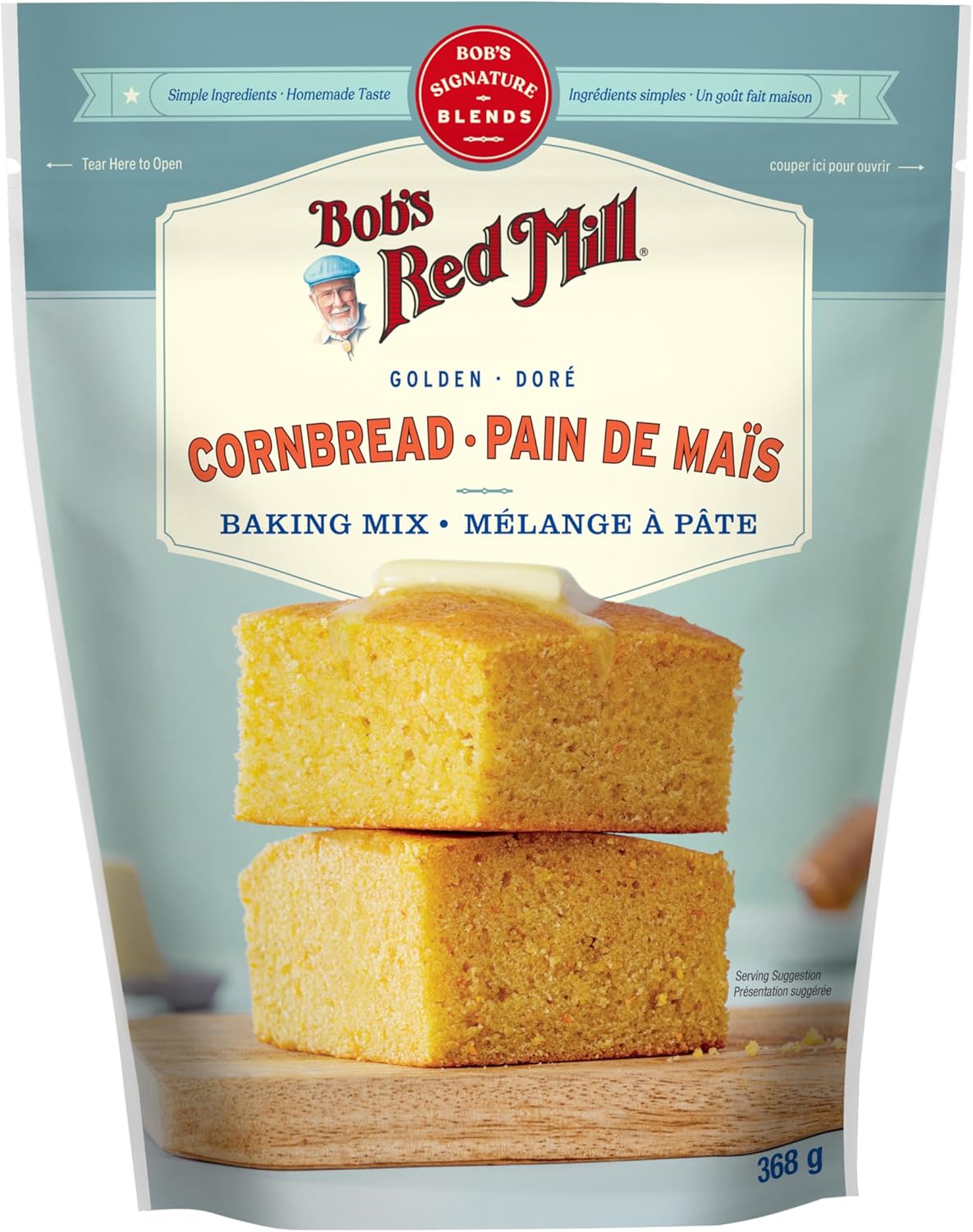 Bob's Red Mill Non-GMO Golden Cornbread Baking Mix, 368 gr (Pack of 1 ...